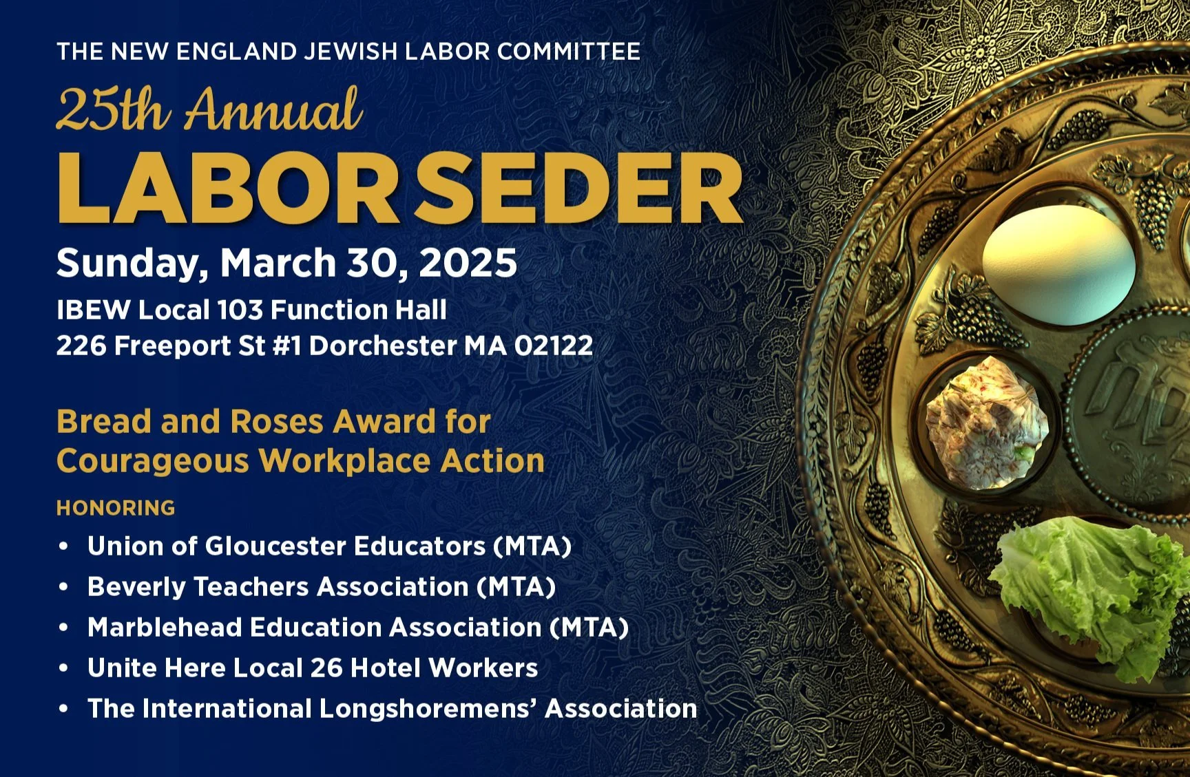 Labor Seder 2025 — New England Jewish Labor Committee
