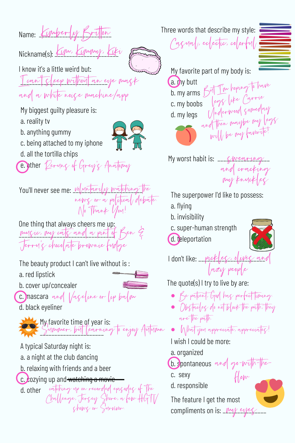 What Do You Know About Me Quiz