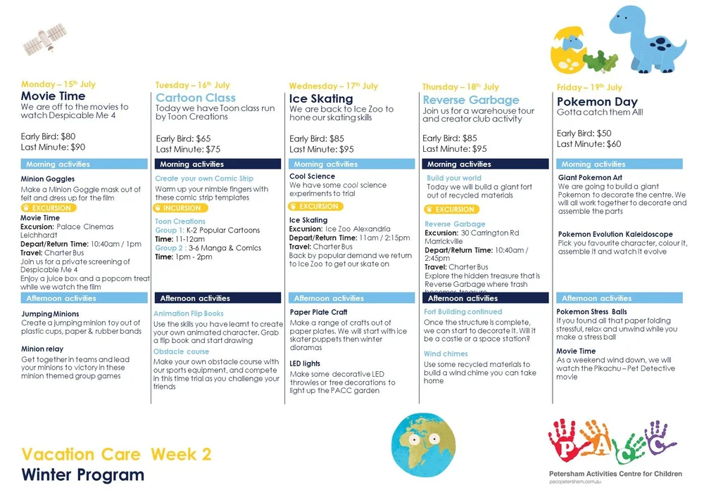 Vacation Care — PACC Petersham