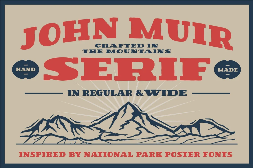 John Muir Serif – Classic National Park Poster-Inspired Font — Vicarel ...