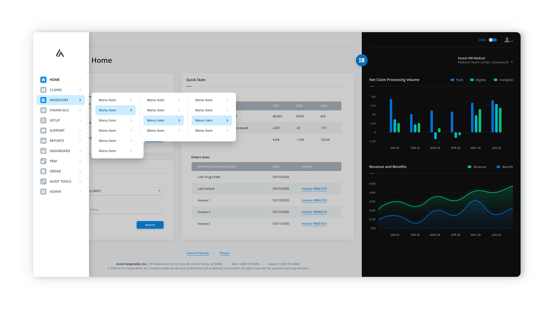 ACME Inventory UI/UX — The Skins Factory, an award-winning UI/UX Design ...