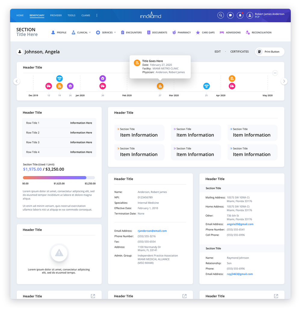 InnovaMD Healthcare App UI/UX Design — The Skins Factory, an award ...