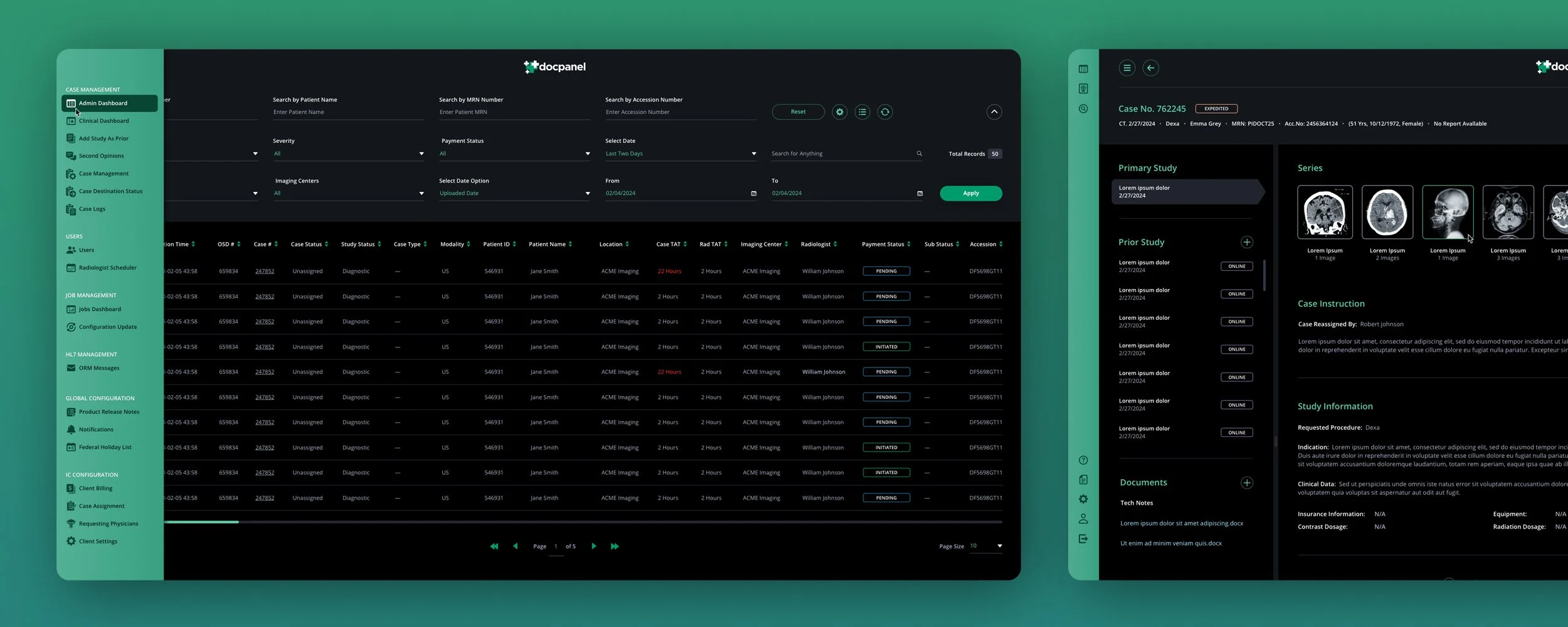 DocPanel healthcare UI UX Design: Dark Mode — UI/UX, Brand & Web Design ...