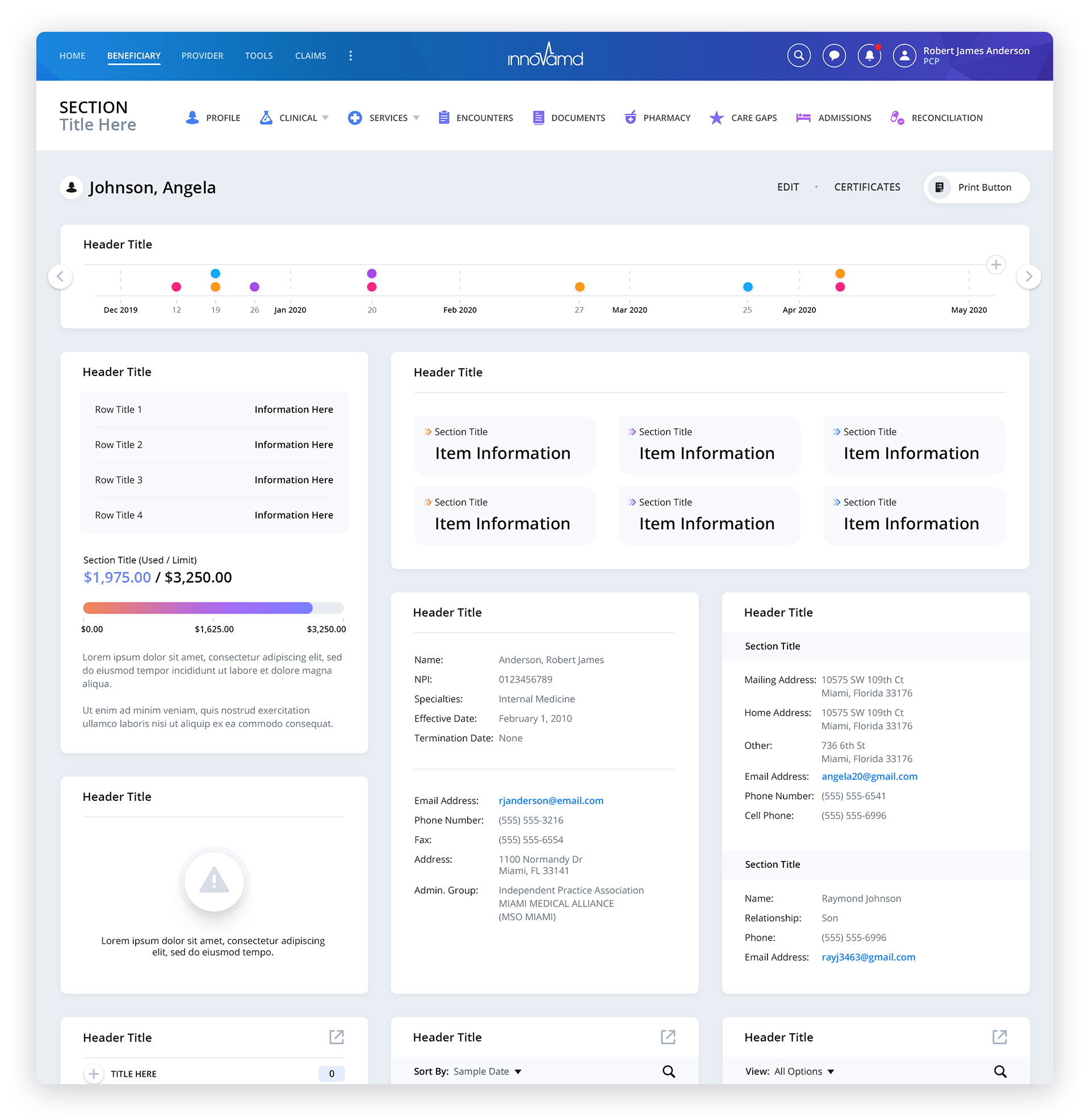 InnovaMD Healthcare App UI/UX Design — The Skins Factory, an award ...