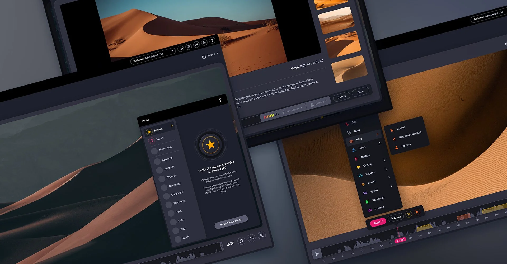 Screen Recording & Editing UI/UX Design — UI/UX, Brand & Web Design ...
