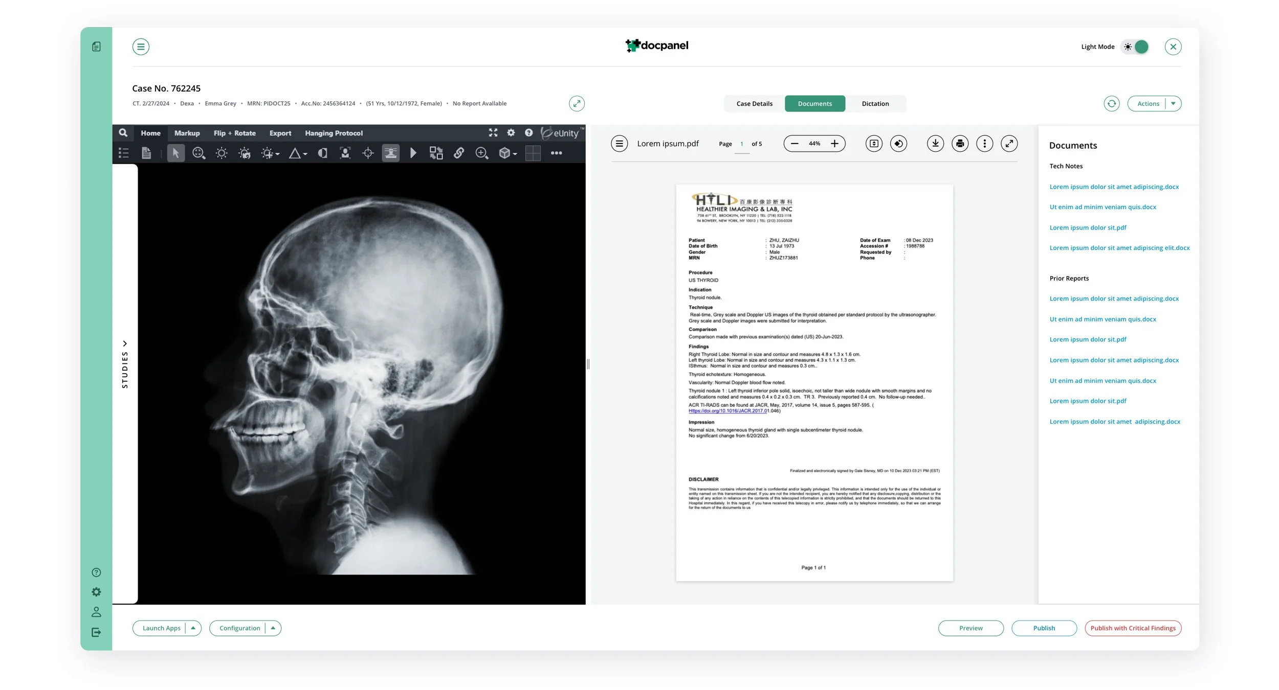 DocPanel Radiology Application UI UX Design: Light Mode — The Skins ...