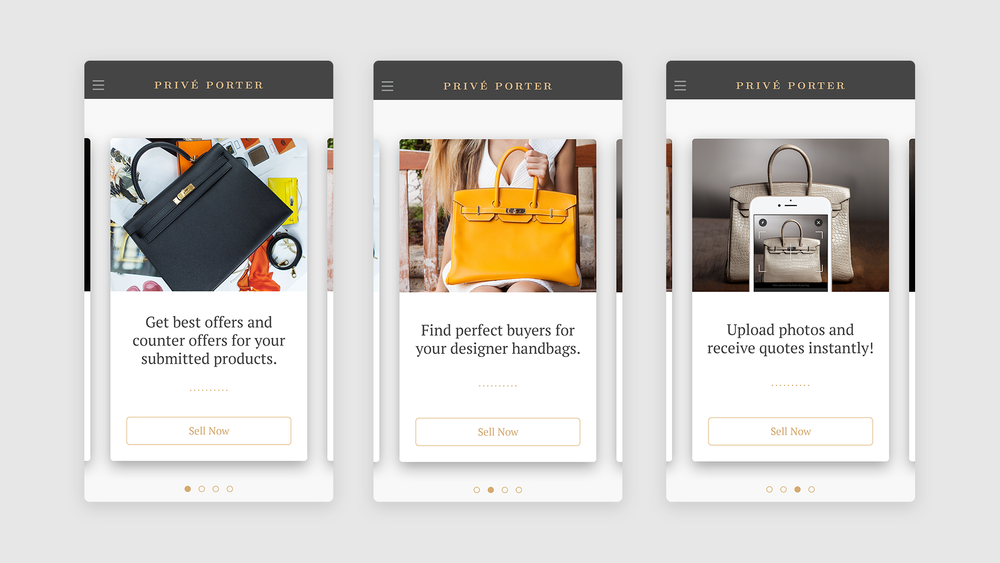 PRIVÉ PORTER Mobile App UI/UX Design — UI/UX, Brand & Web Design Agency ...