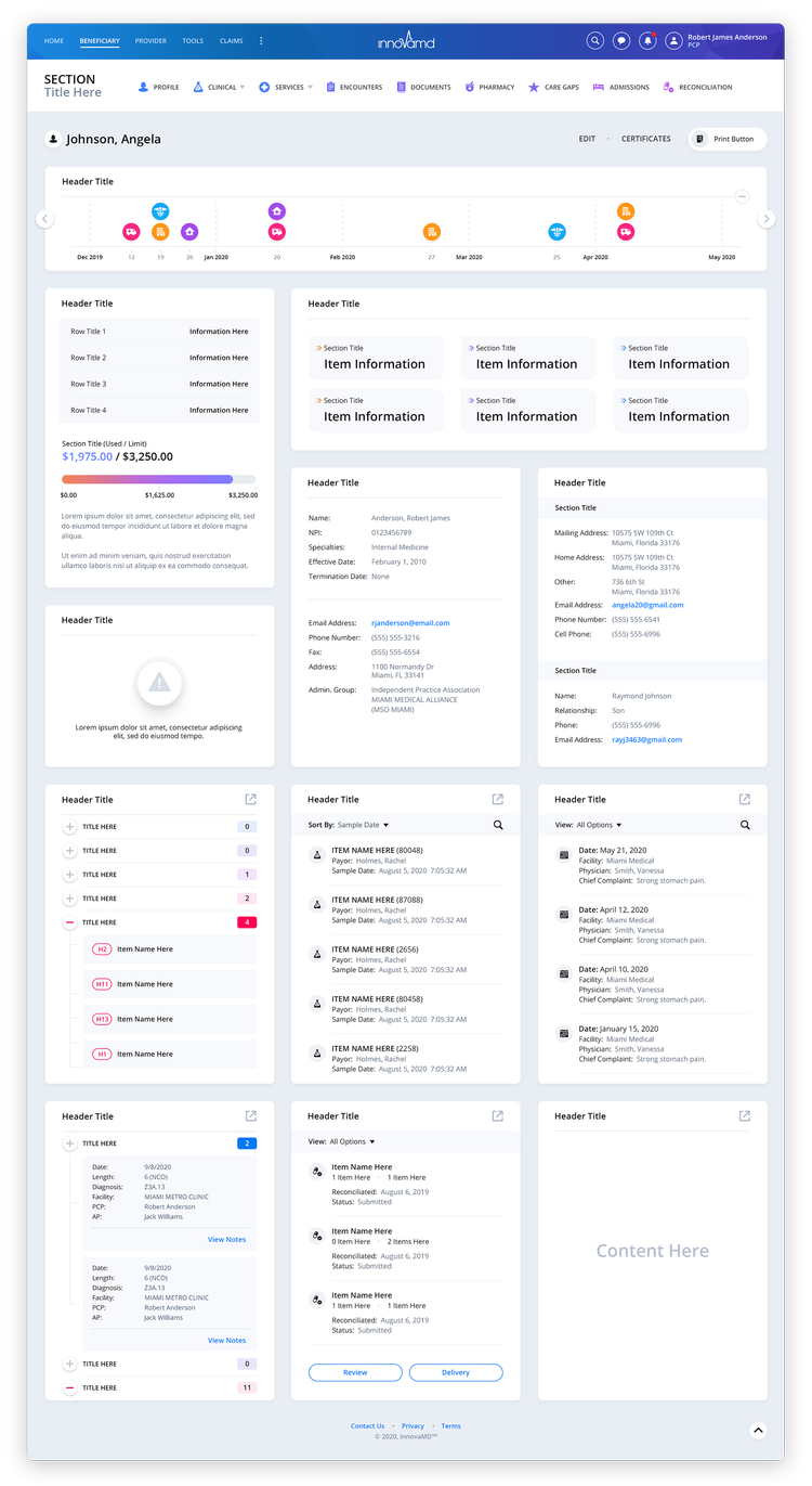 InnovaMD Healthcare App UI/UX Design — The Skins Factory, an award ...