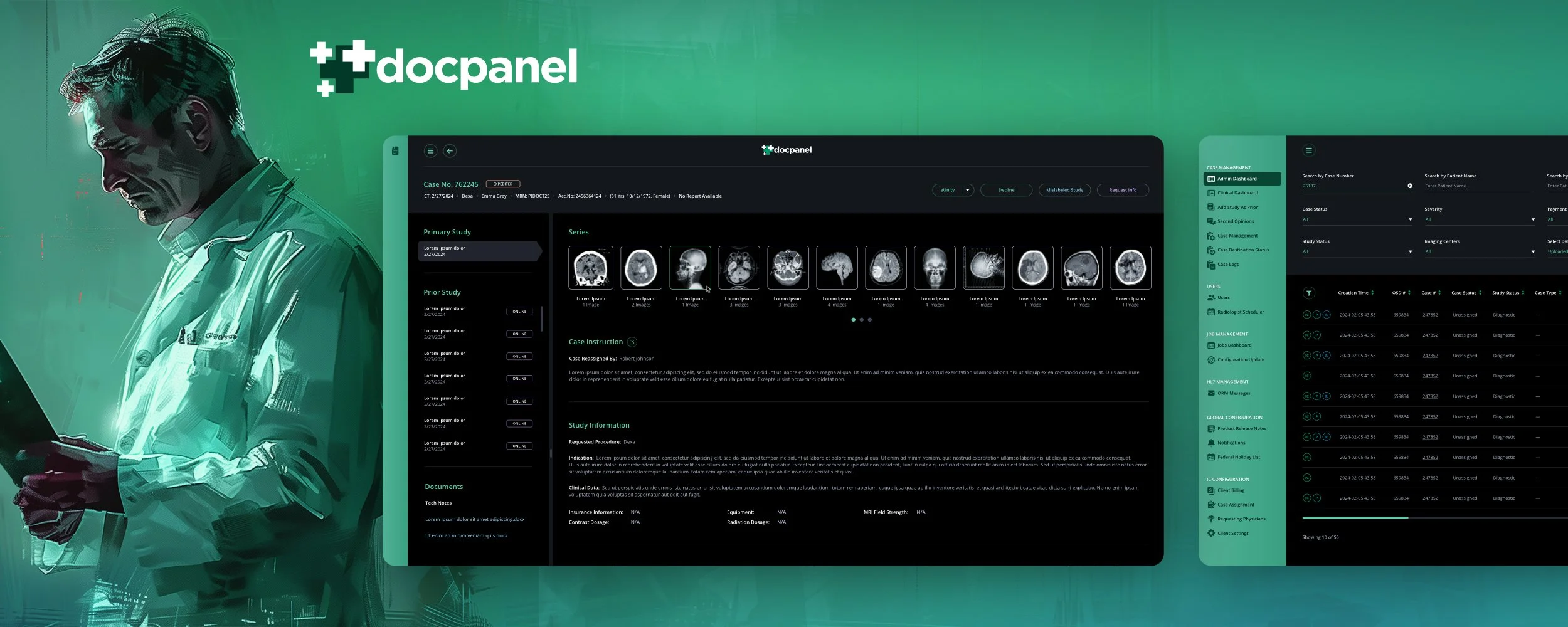 DocPanel healthcare UI UX Design: Dark Mode — The Skins Factory, an ...