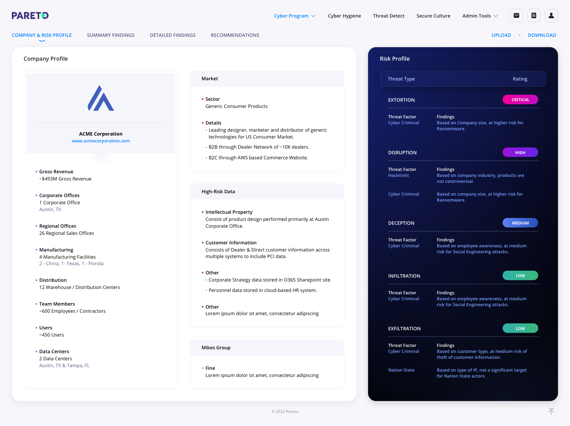 Pareto Cyber Cybersecurity UI/UX Design — UI/UX & Web Design Agency ...