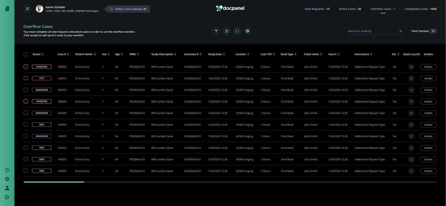 DocPanel Radiology Application UI UX Design: Dark Mode — The Skins ...