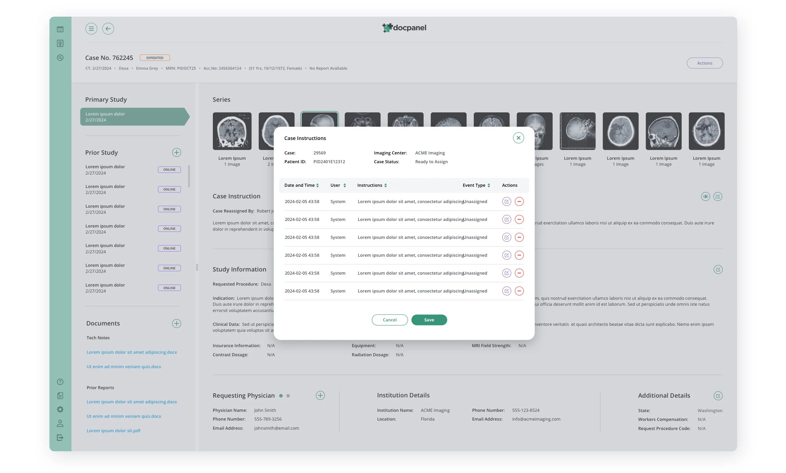 DocPanel Radiology Application UI UX Design: Light Mode — UI/UX, Brand ...