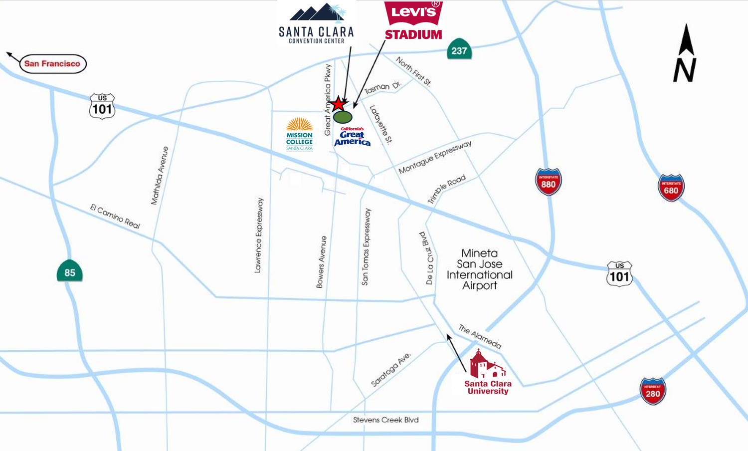 Santa Clara Convention Center Parking and Directions. — Santa Clara ...