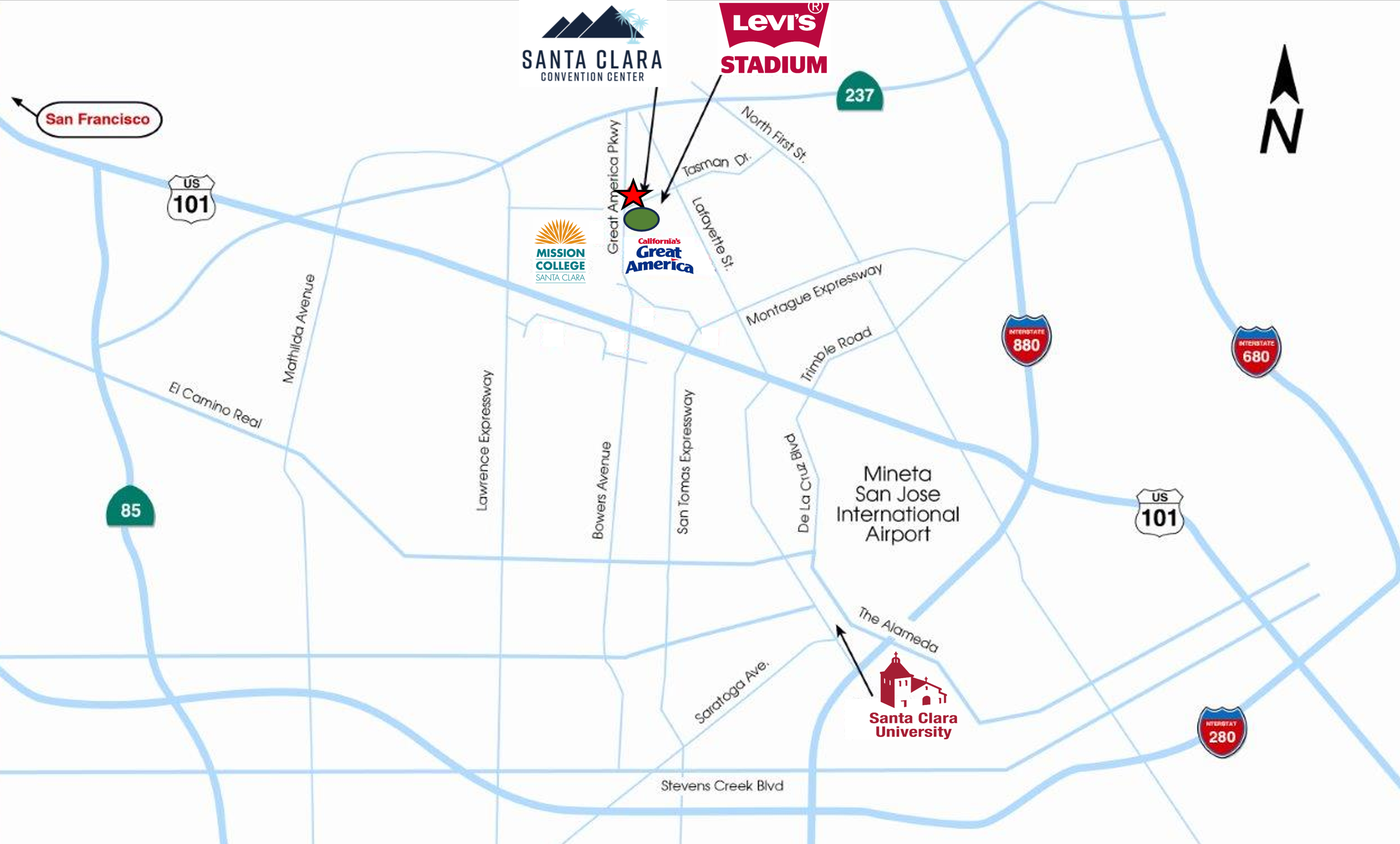 Santa Clara Convention Center Parking and Directions. — Santa Clara ...