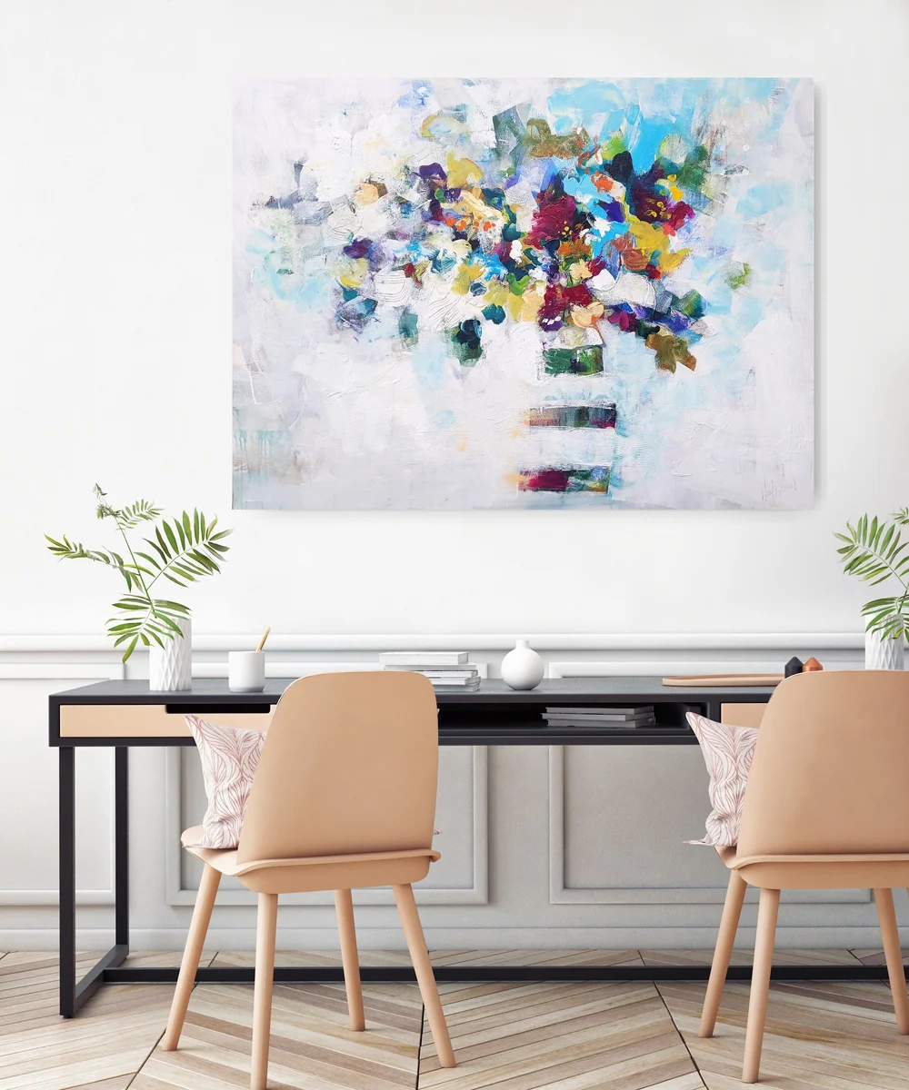 Abstract Flower Painting Acrylic