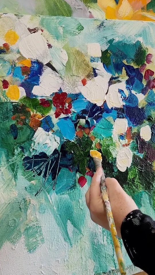 Modern, expressive abstract paintings by Victoria, BC artist Nikol ...