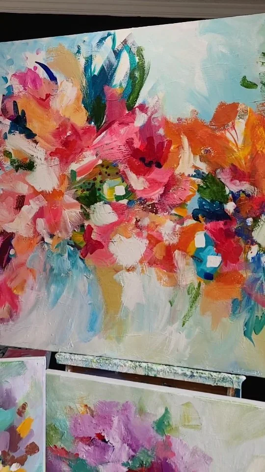 Modern, expressive abstract paintings by Victoria, BC artist Nikol ...