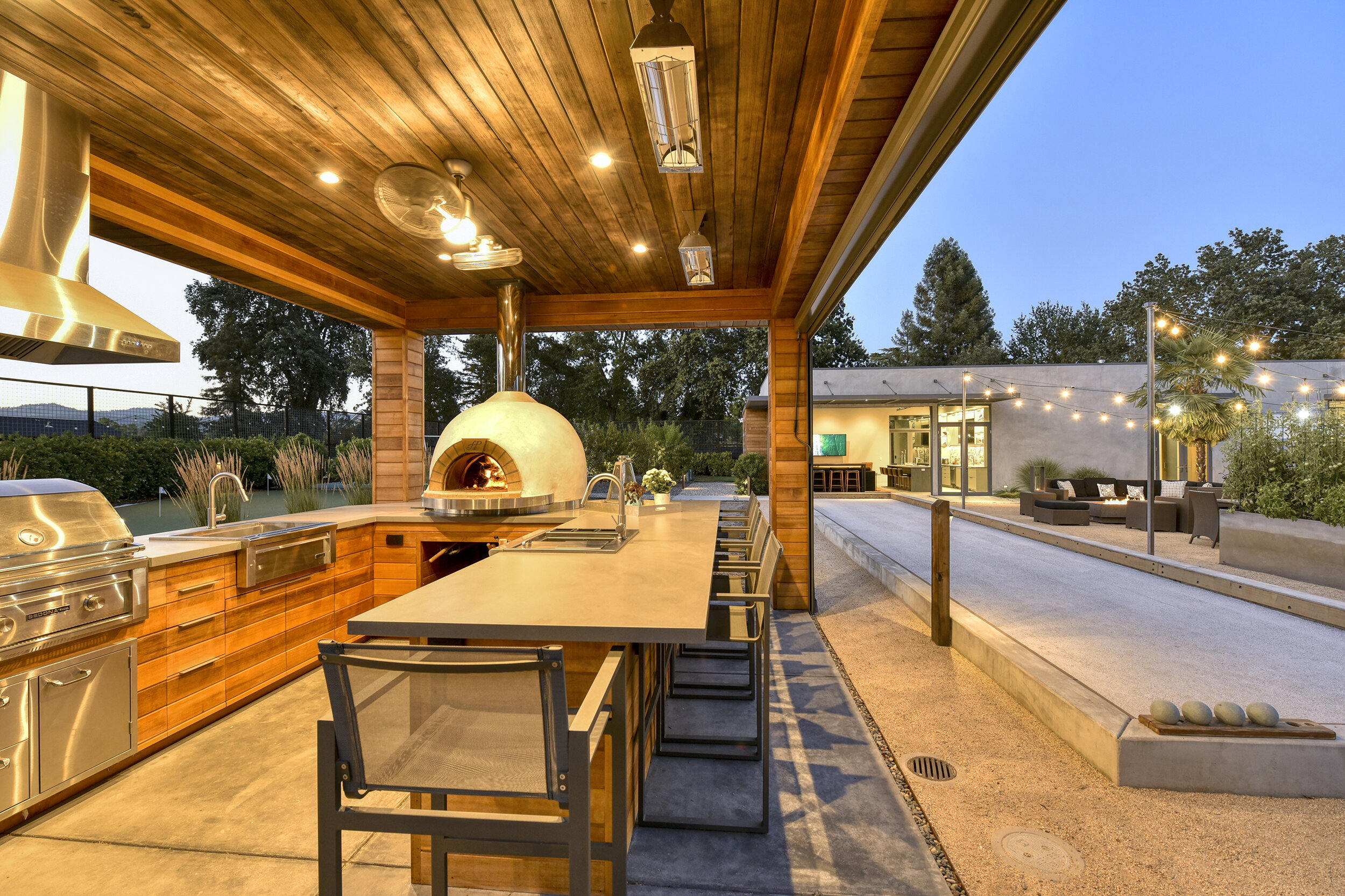 Davis Lane Clear Cedar Outdoor Kitchen — Hayden Morris Development