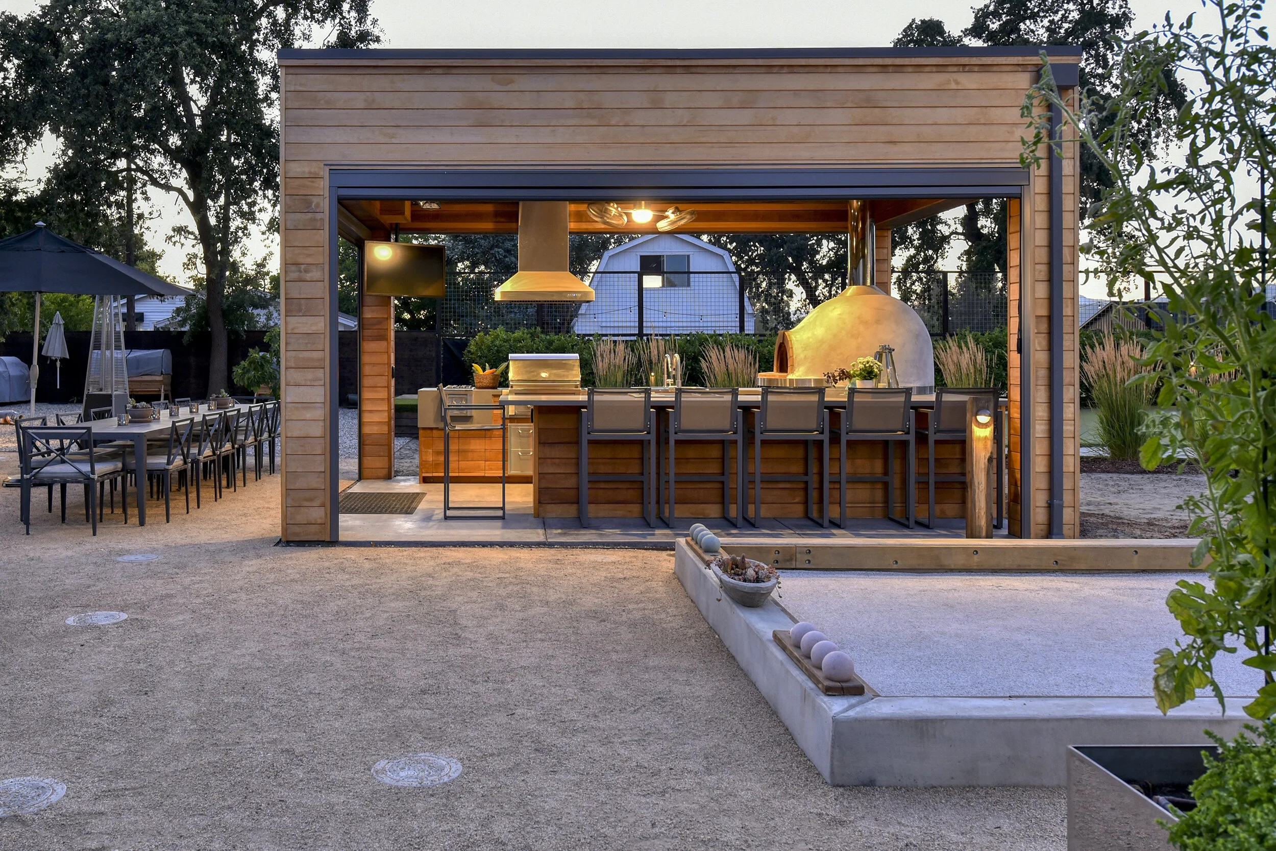 Davis Lane Clear Cedar Outdoor Kitchen — Hayden Morris Development