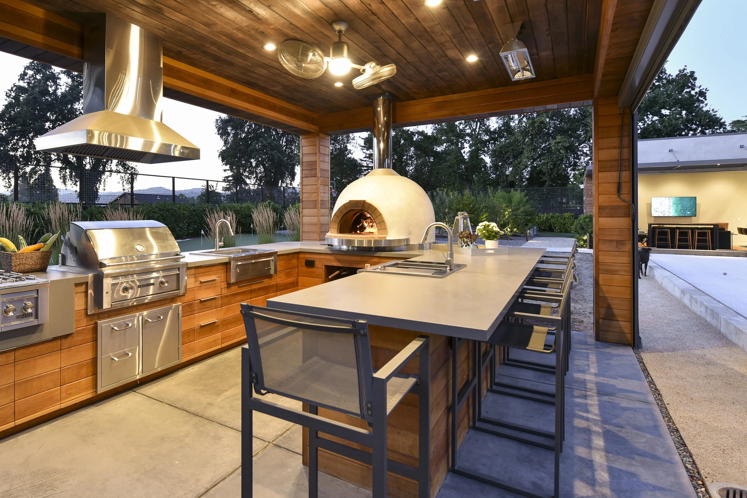 Davis Lane Clear Cedar Outdoor Kitchen — Hayden Morris Development