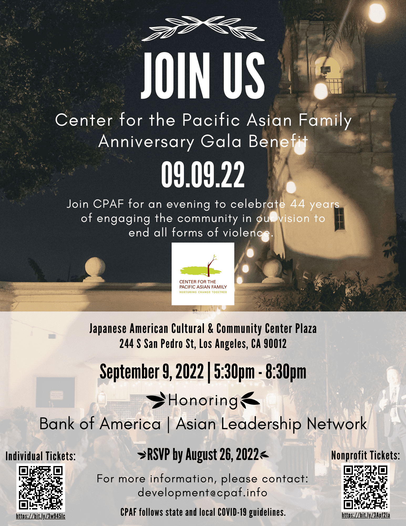 Center for the Pacific Asian Family Anniversary Gala Benefit — Asian ...
