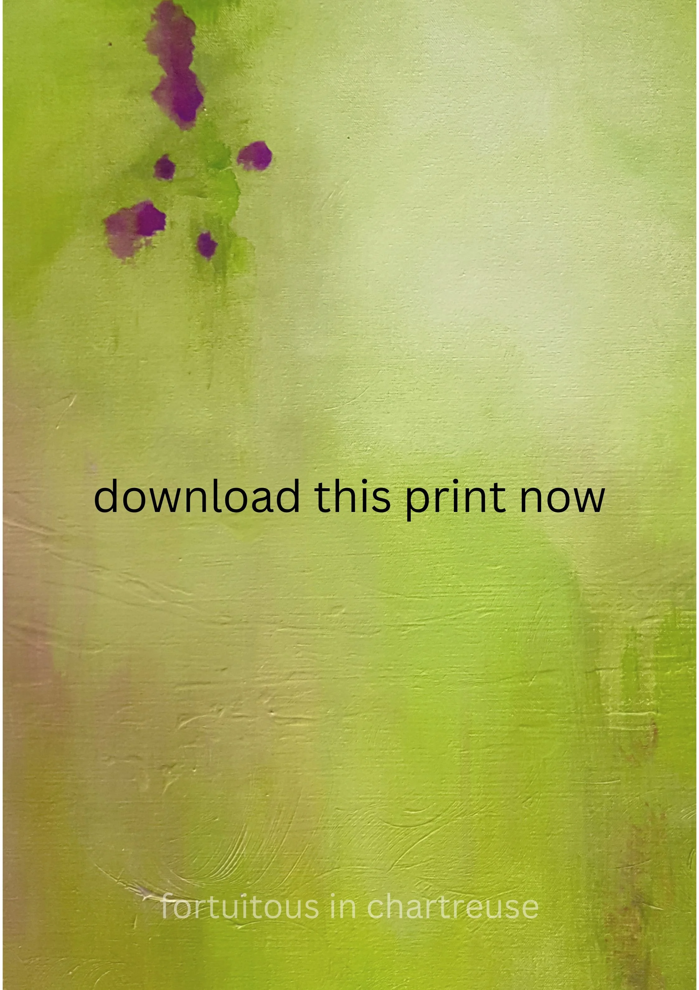 PRINTABLE ORIGINAL ART CHARTREUSE | Original Canvas Wall Art Paintings ...