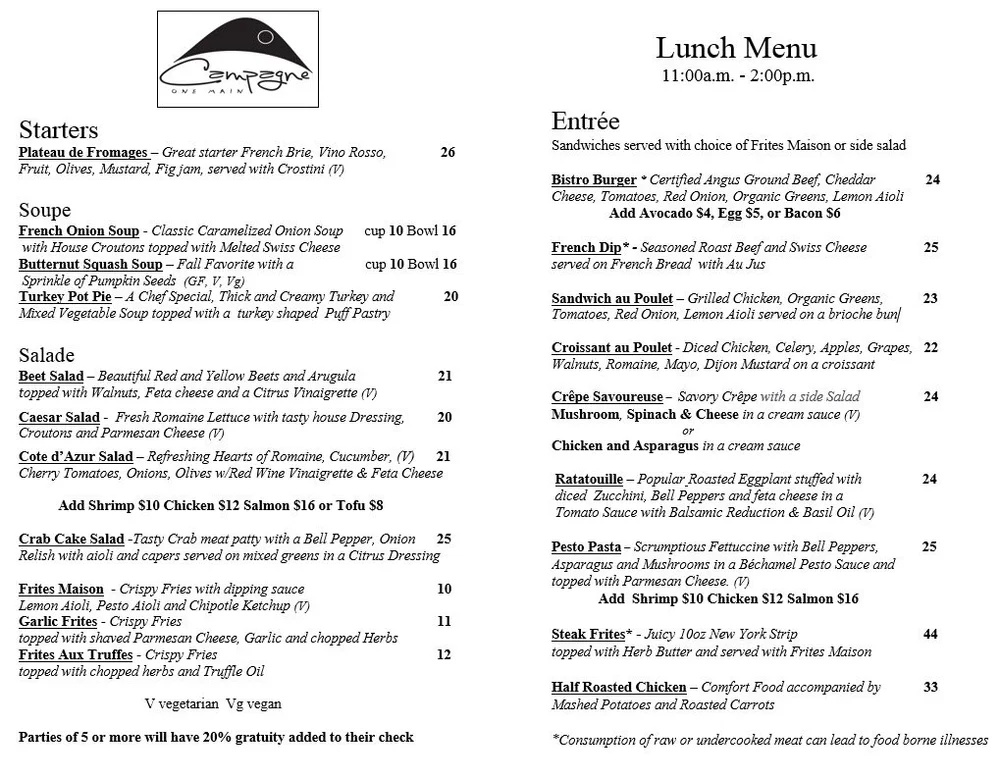 Lunch Menu 2025 — Downtown Los Altos Hotel Rooms | Silicon Valley ...