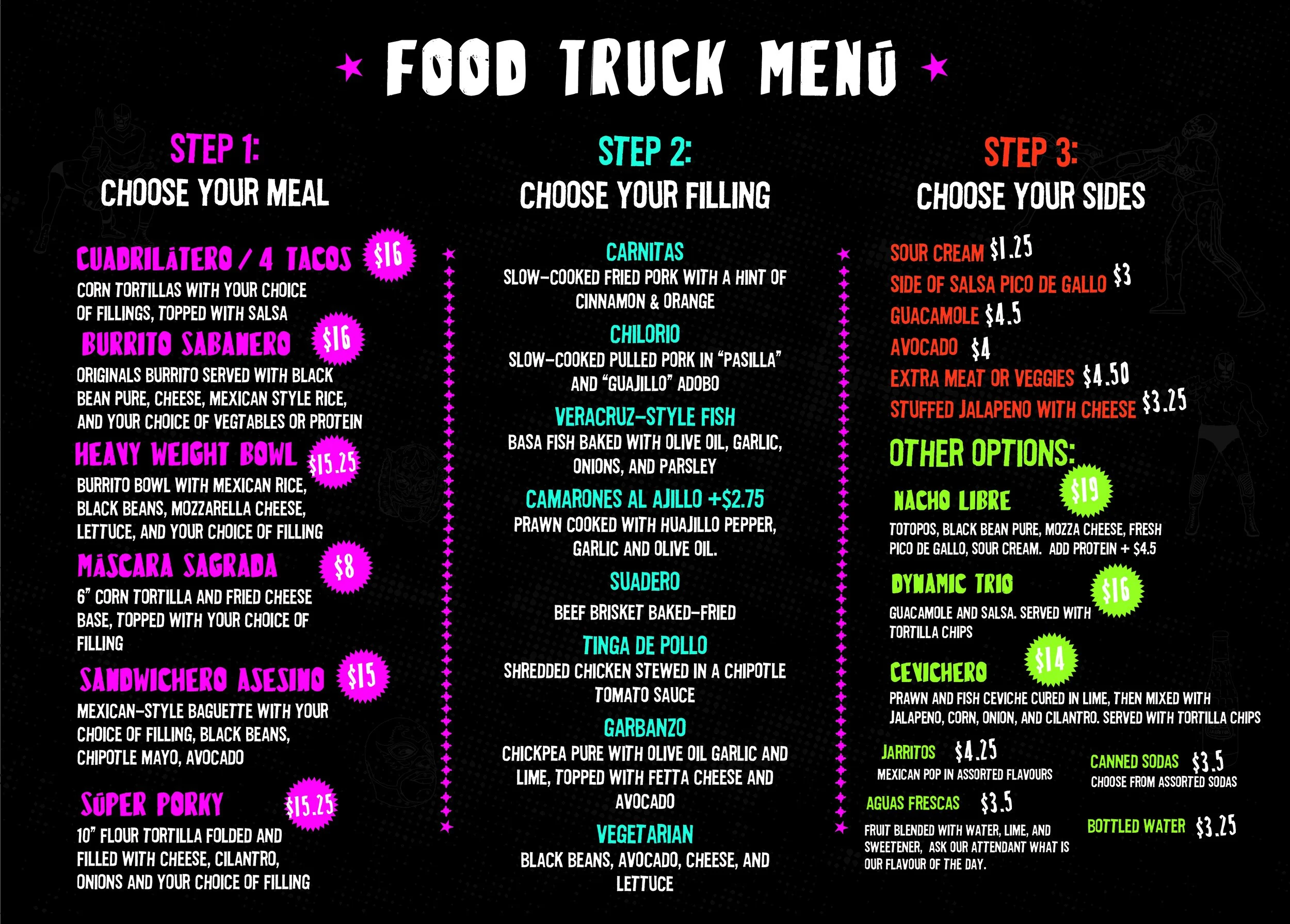 Menu — Lucha Libre Food Truck