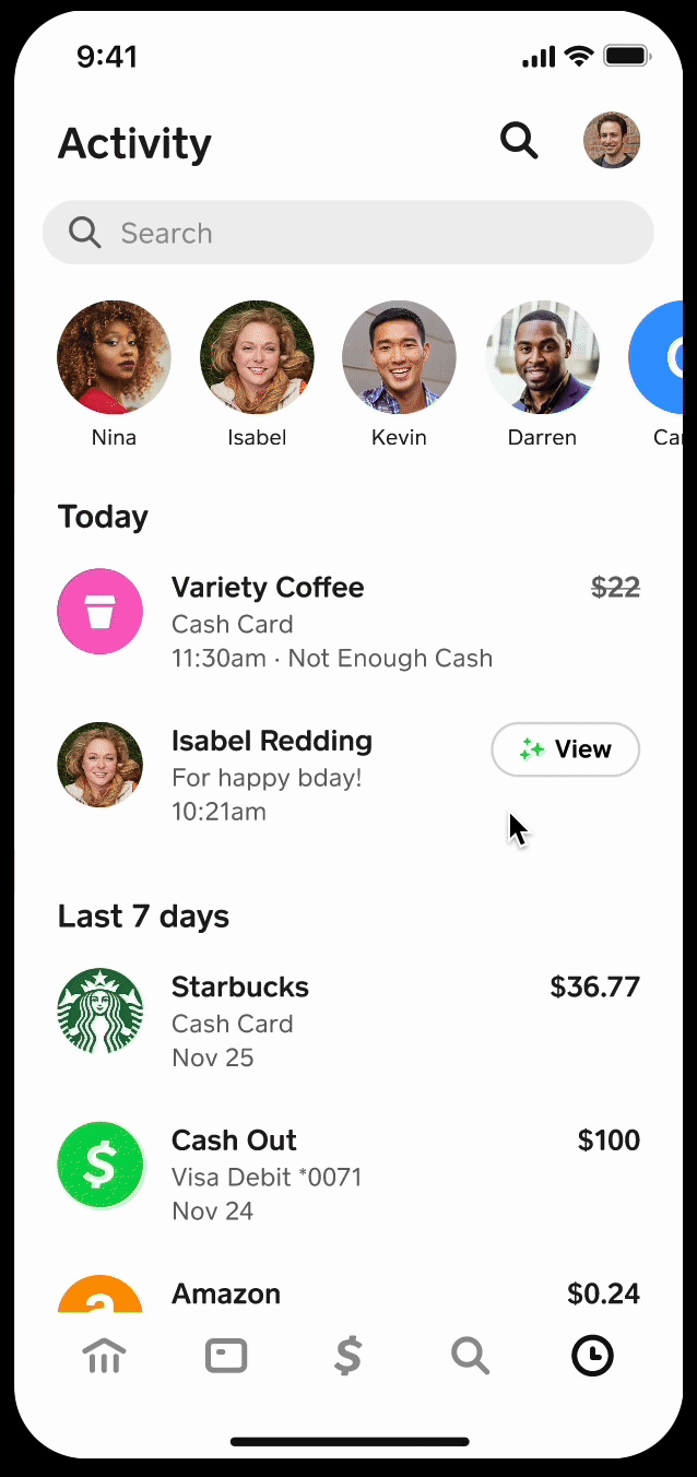 Cash App Activity + Receipts — Zuli Segura