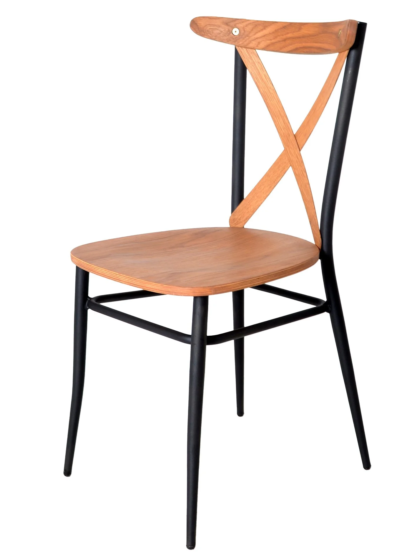 Bistro Twisted High Back Chair - Wooden Seat — Woodlam