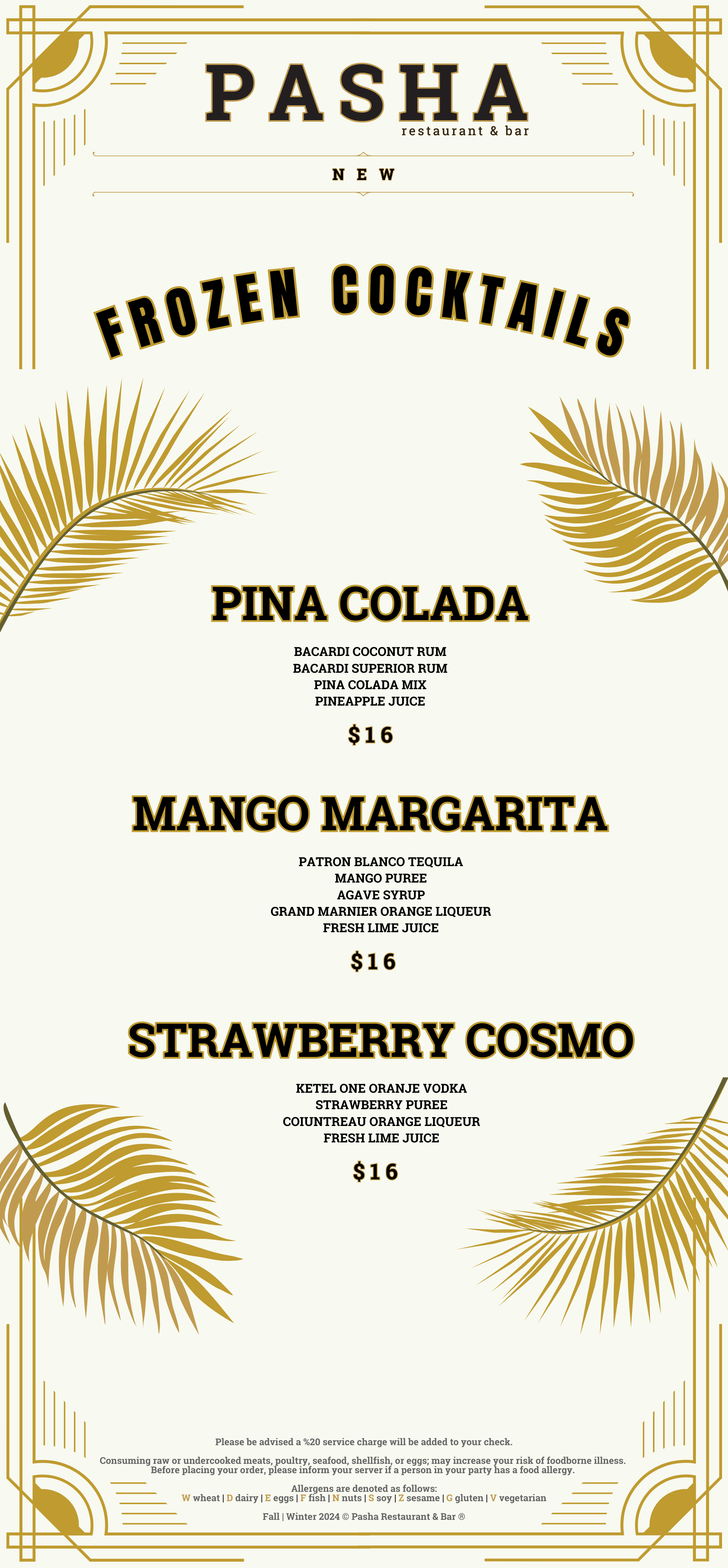 Menu — P A S H A