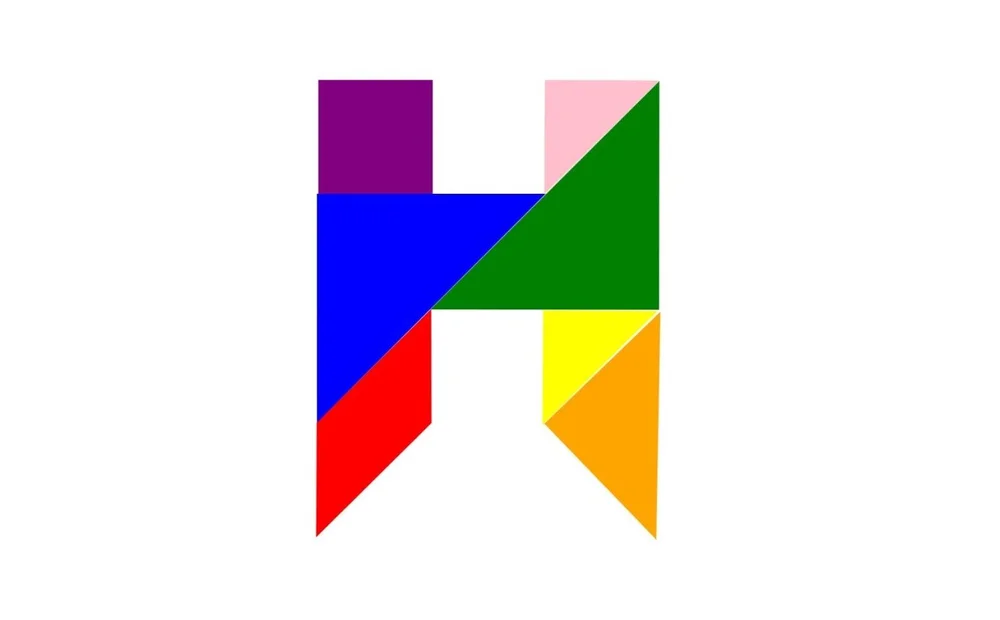 How to make a tangram letter H — SHINAINAI
