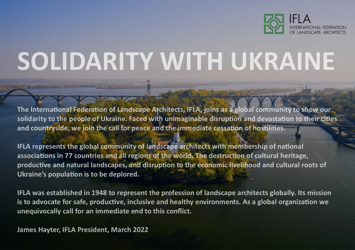 Solidarity with Ukraine — International Federation of Landscape Architects