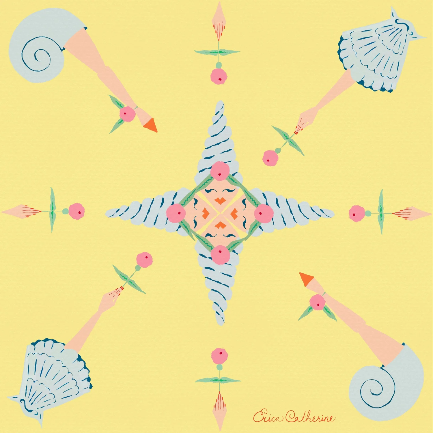 Shell Ladies — Erica Catherine: Illustrations | Patterns | Infographics ...