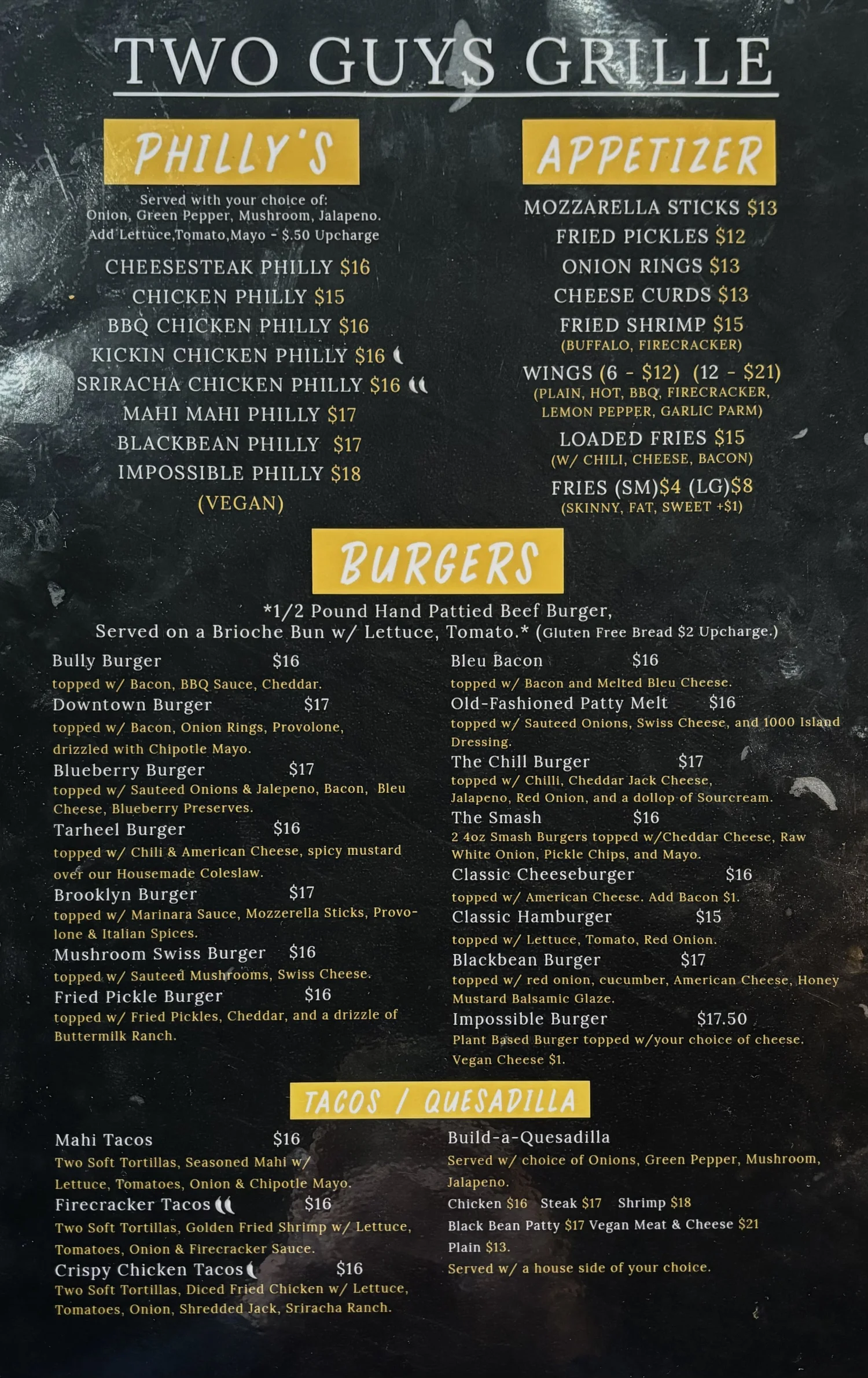 TWO GUYS GRILLE MORRISVILLE