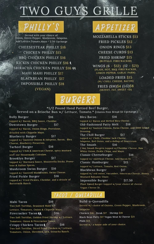 TWO GUYS GRILLE MORRISVILLE