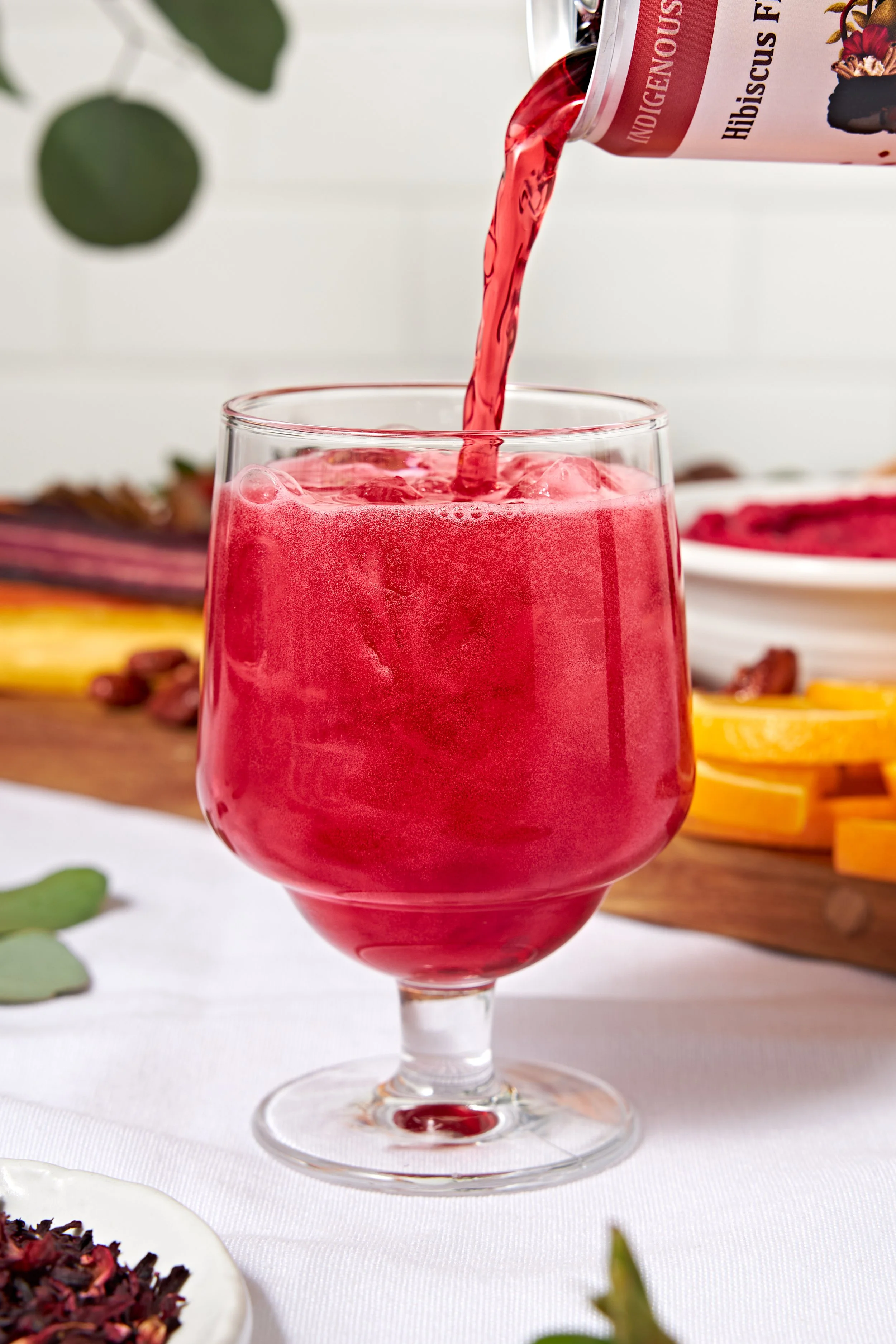 hibiscus tea herbal tea brew monk fruit drinks cocktail mixer