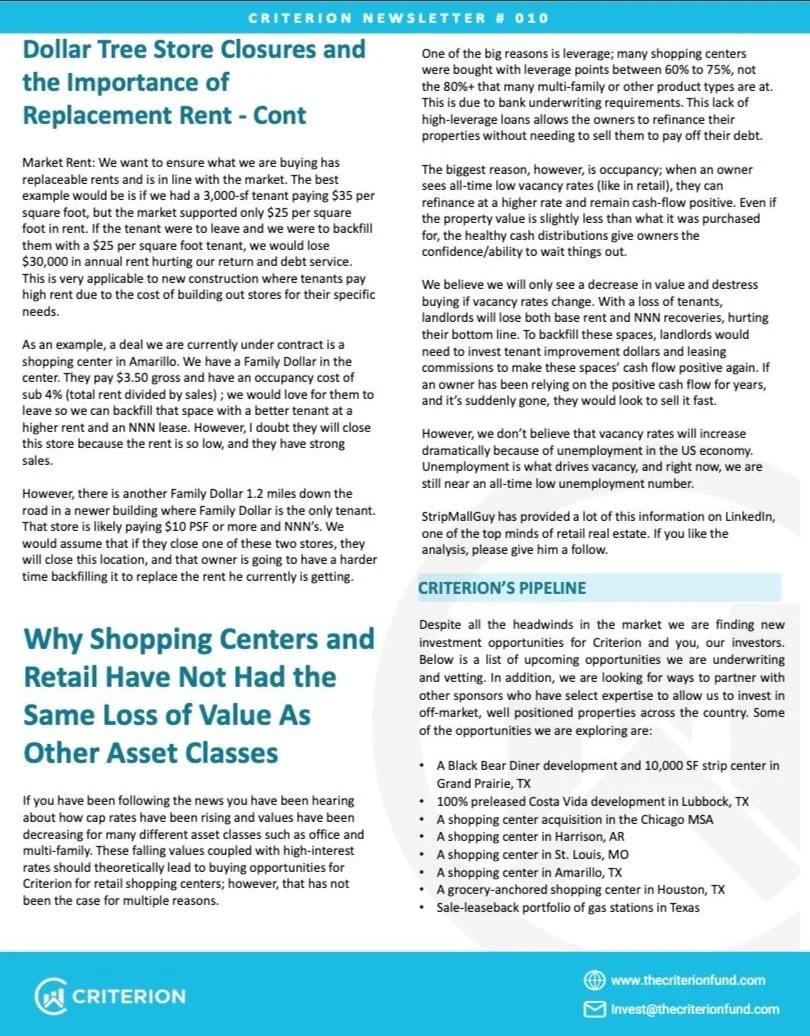 The Criterion Fund — April 2024 Newsletter