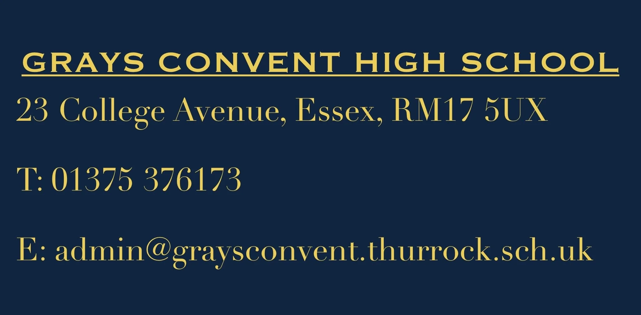 Grays Convent High School