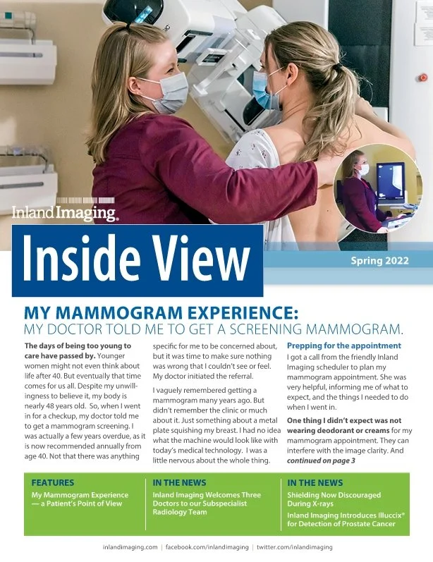 Inside View - Spring 2022 — Inland Imaging