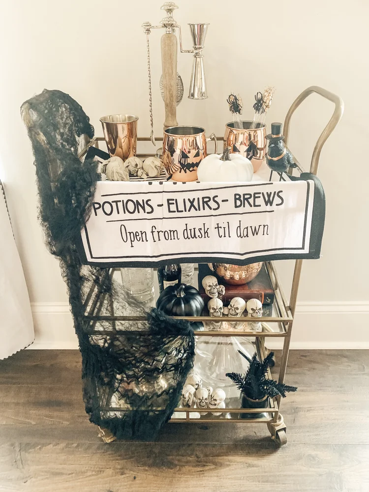Halloween Bar Cart — Home With Joanie