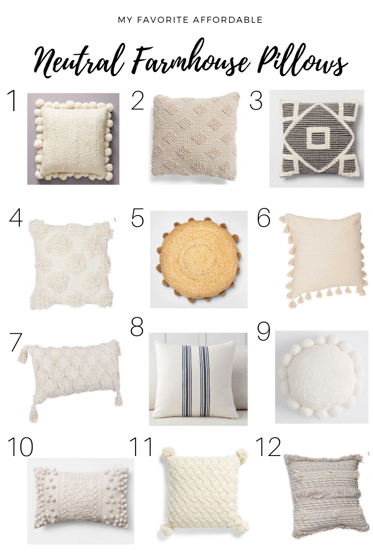 Neutral Farmhouse Pillows — Home With Joanie