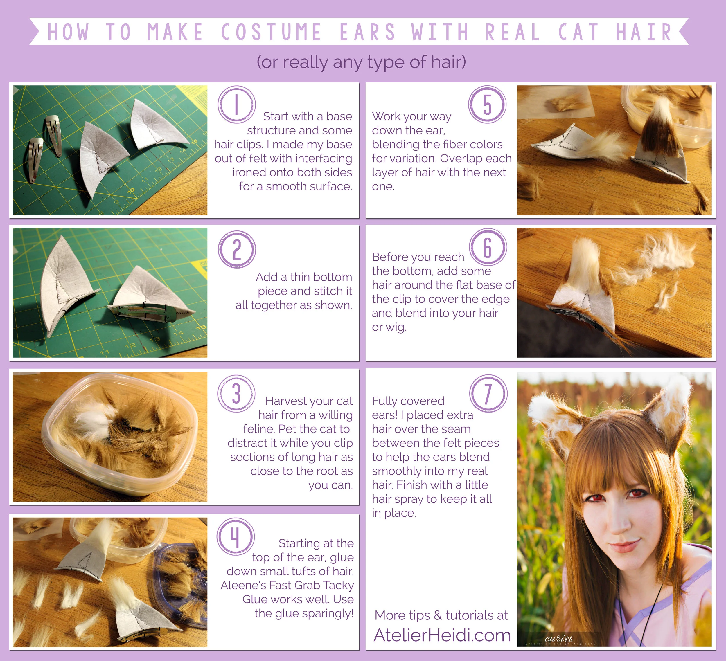 How to make cat hair ears — Atelier Heidi