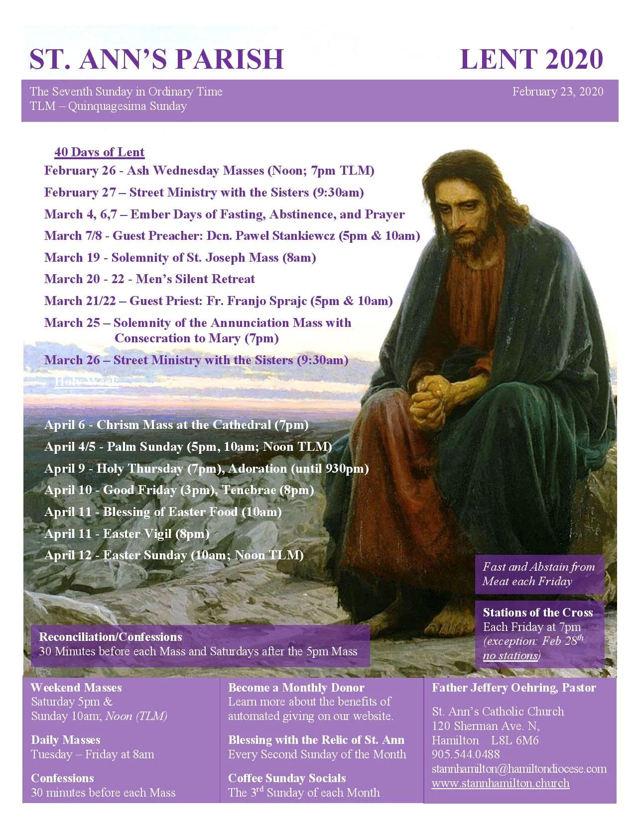 LENT 2020 — St. Ann's Parish