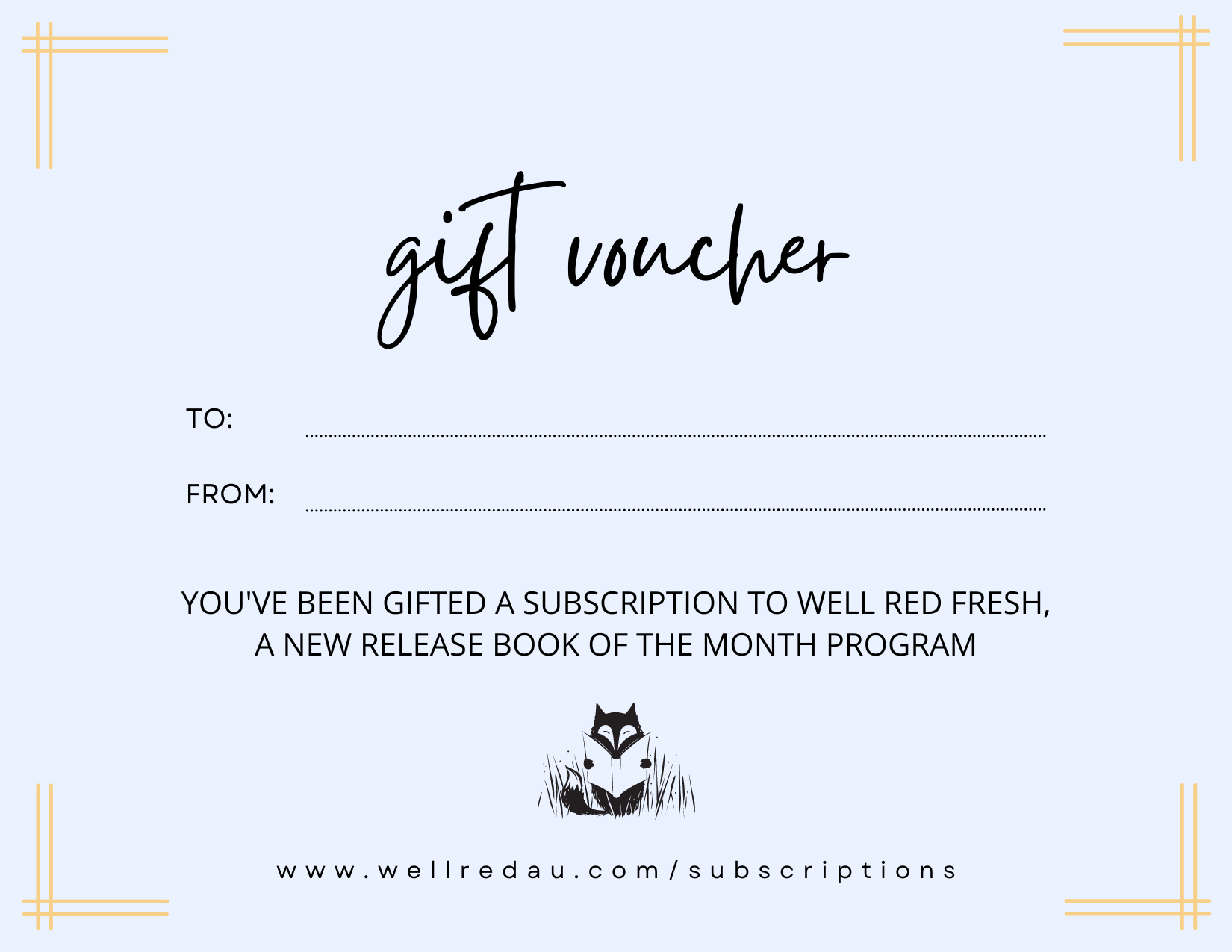 Printable Gift Certificates — Well Red AU