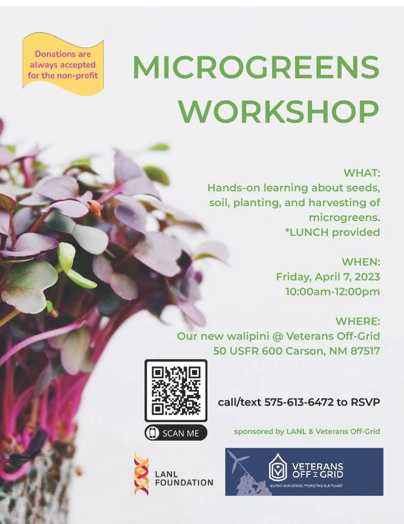 Microgreens Workshop — Veterans Off-Grid