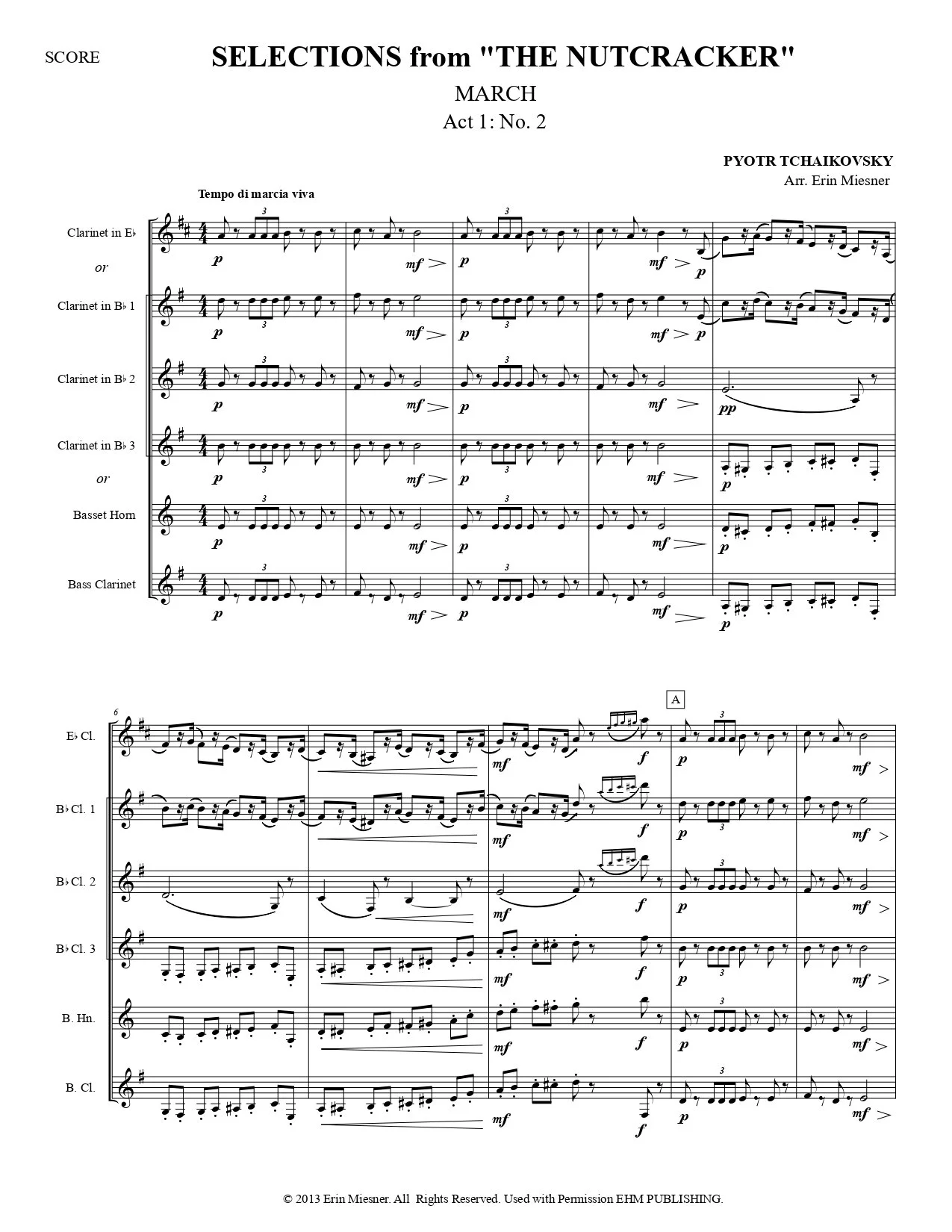 Clarinet Quartet Arrangements — EHM Publishing
