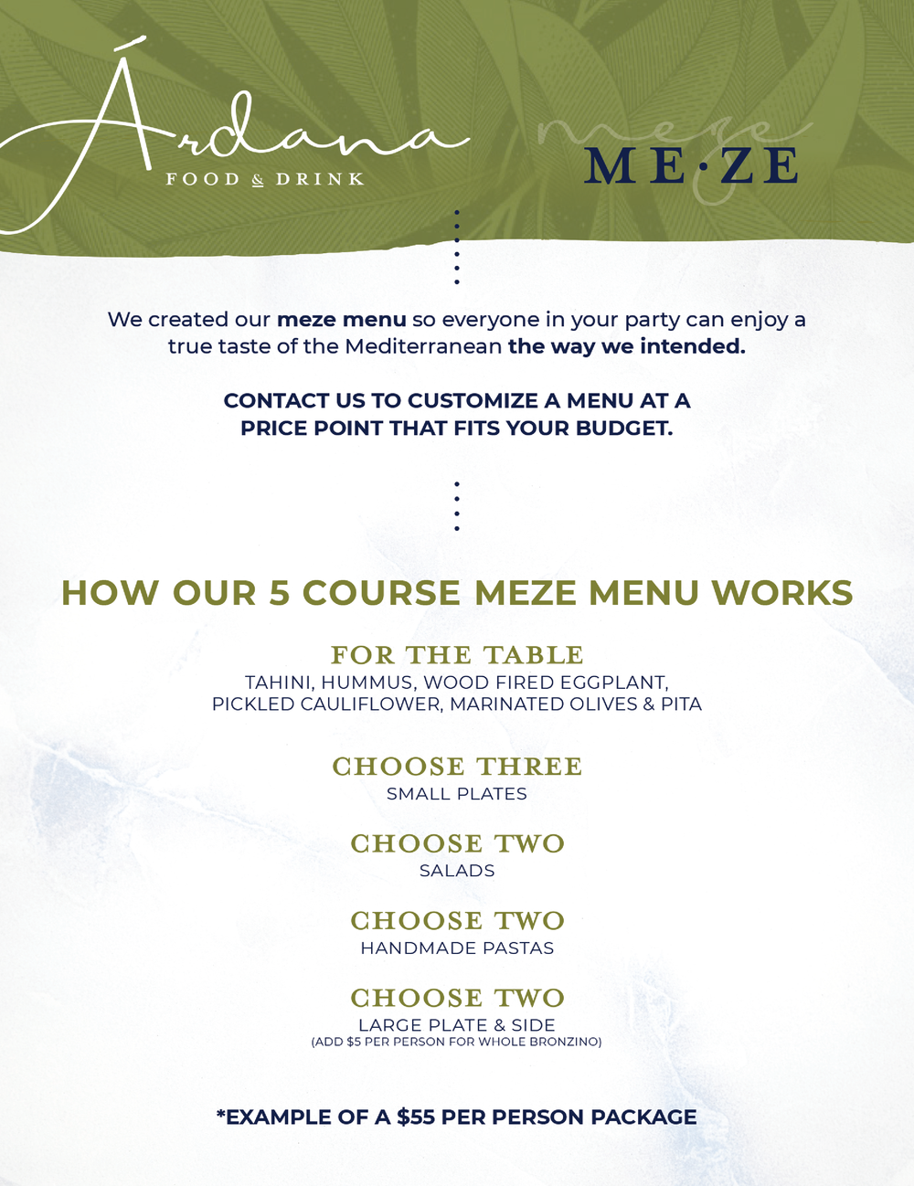 Private Dining — Ardana