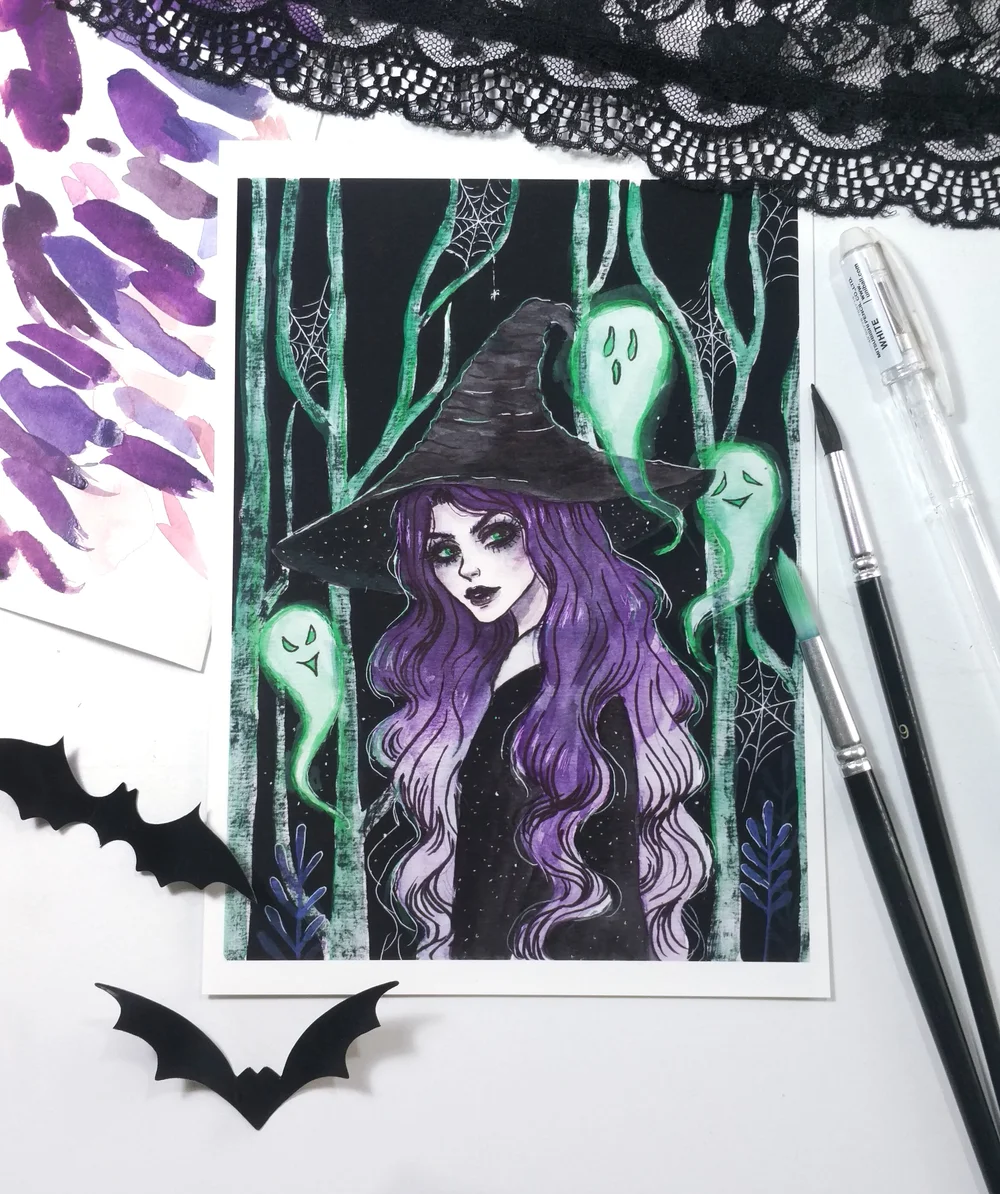 Evil Witch Drawing