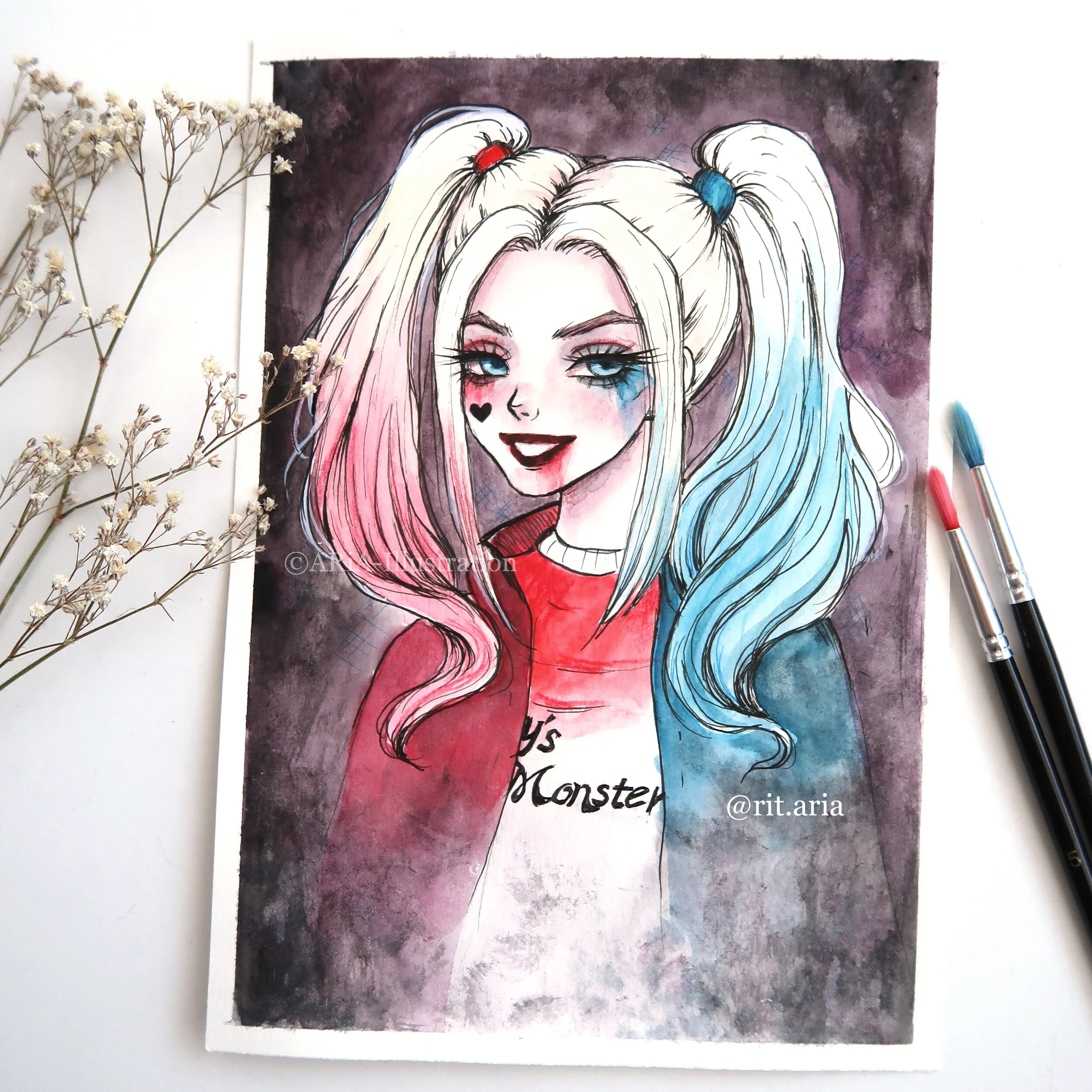 Harley Quinn Original Art A5 — Aria-Illustration